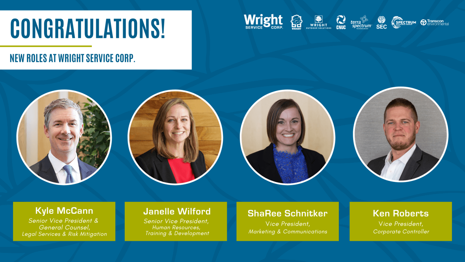 New Roles at Wright Service Corp.